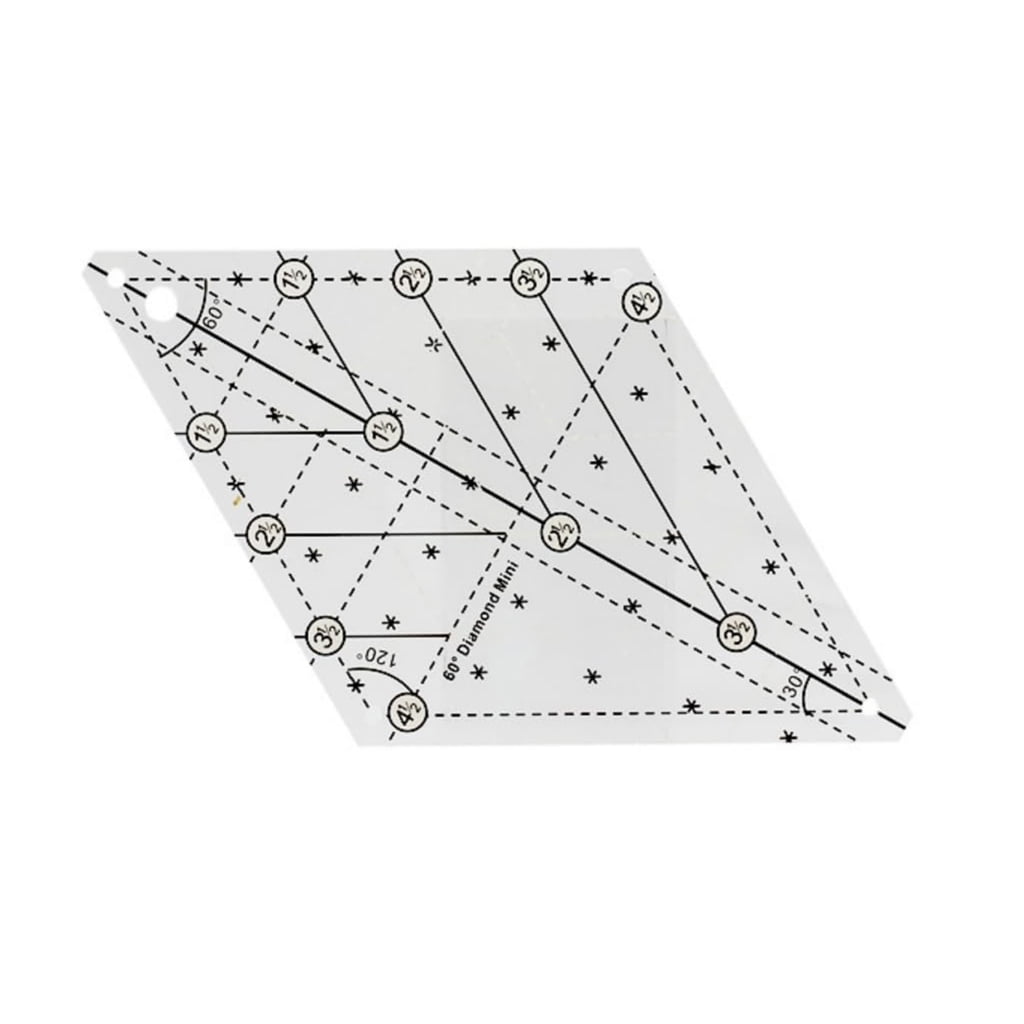 YongCo Quilting Templates Ruler Sewing Ruler 60 Degree Sewing Tool Easy ...