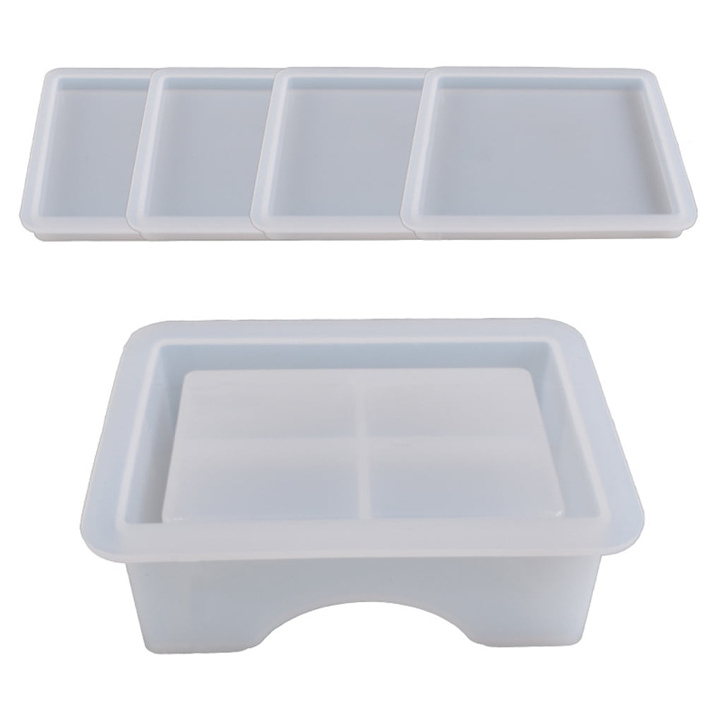 YongCo Resin Mold Set Silicone Storage Box Mold Round Square Honeycomb ...