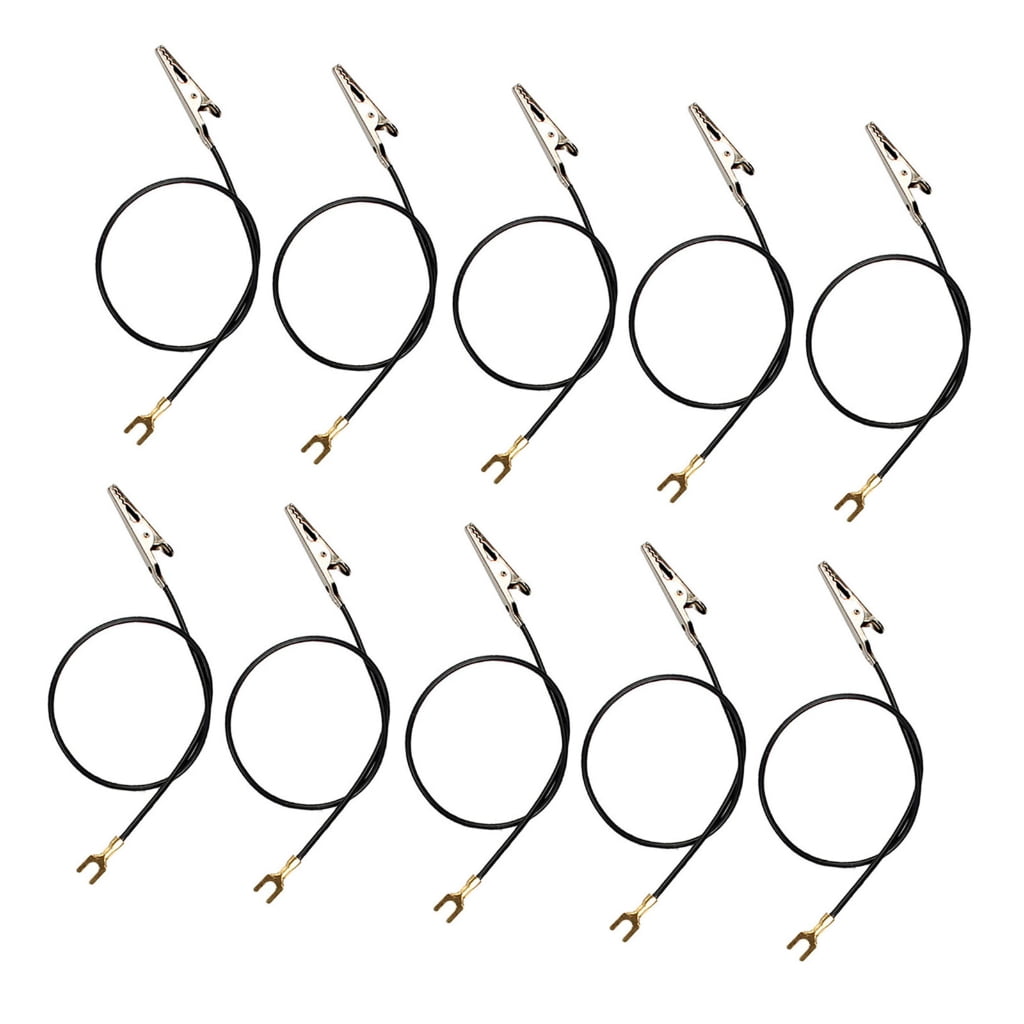 YongCo Set Of 10 Alligator Clip Leads Testing Current Test Wires For ...