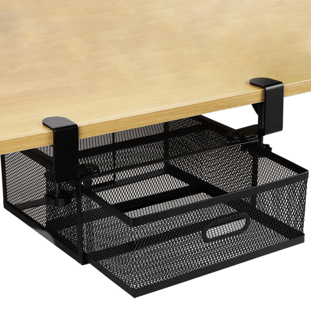 YongCo Slide Out Under Desk Organizer Tray 1 Layer Design Carbon Steel ...