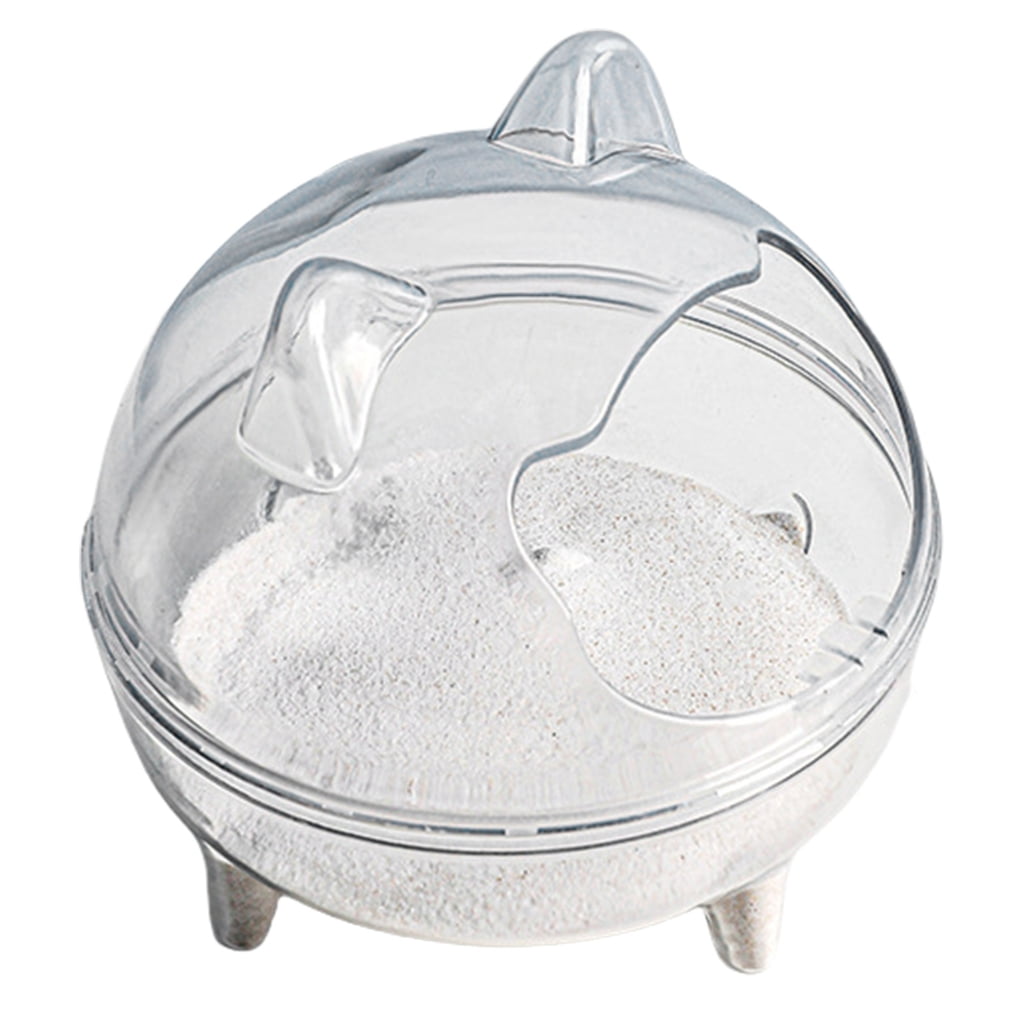 YongCo Small Animals Hamster Clear Sand Bath Container Featuring Spill ...