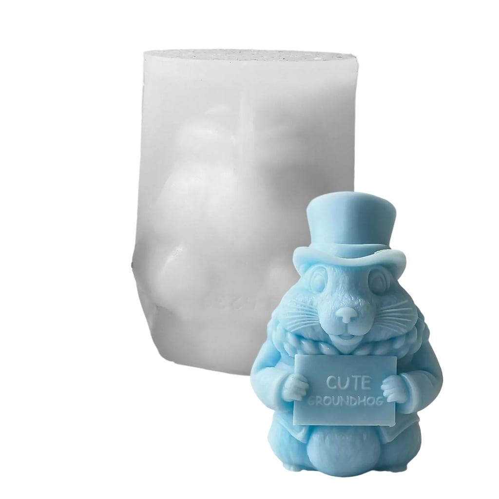YongCo Soft Silicone Mold Crafting Moulds Groundhog Shape Figurine ...