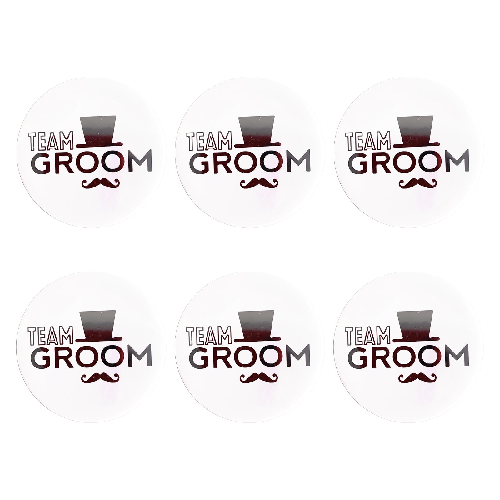 YongCo Team Groom/Groom Badge 6pcs/set Bachelor Party Clothes Decoration Supplies for Wedding ...