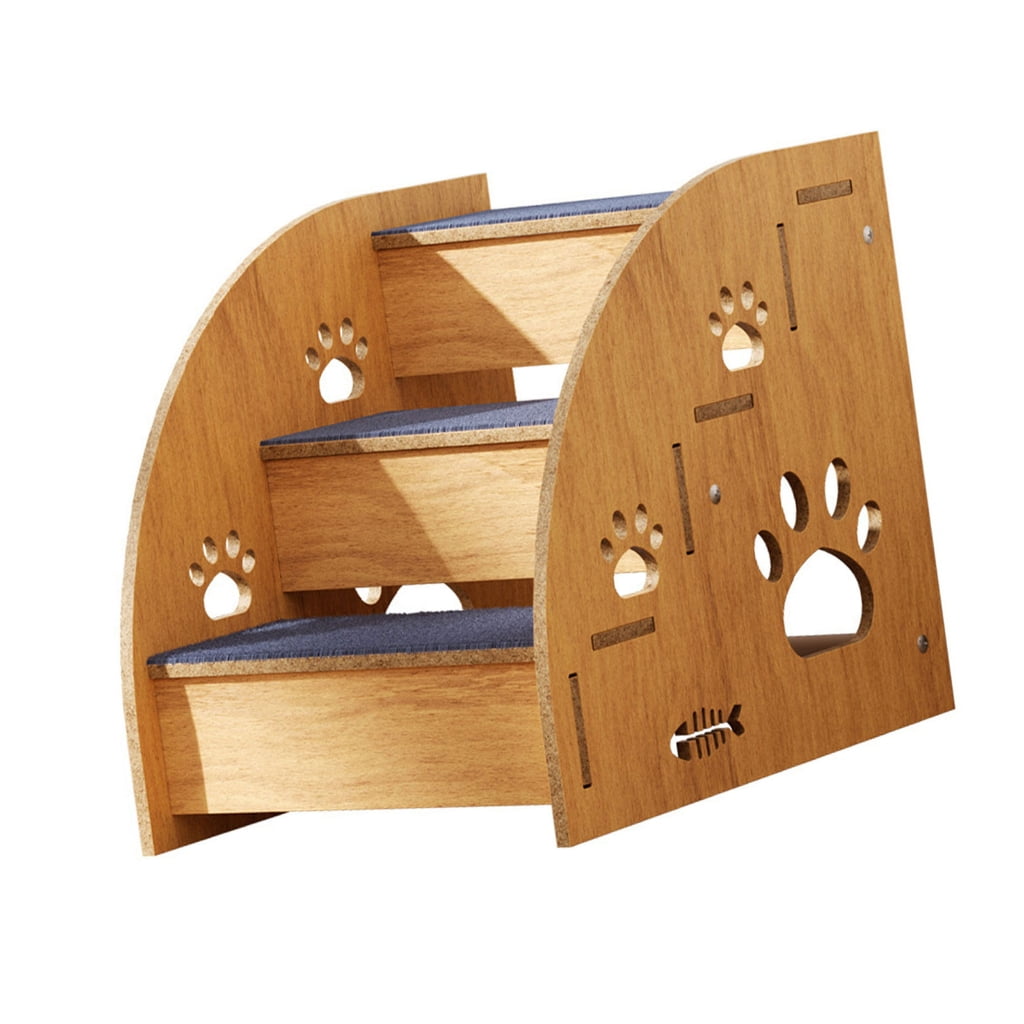 YongCo Wood Pet Steps Stair Ensuring Stability And For Small Dog and ...