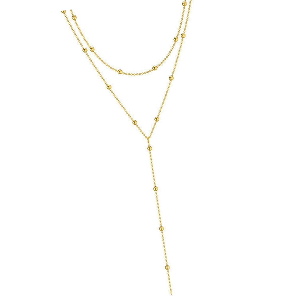 YongCo Y Shape Drop Chain NecklaceSturdy Alloy Comfort Fit Day Night ...
