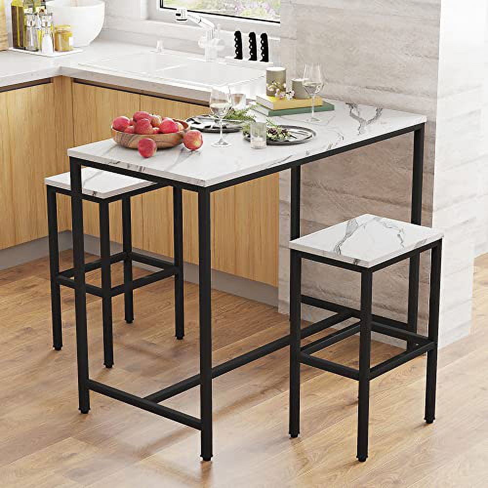 Yongchuang 3 Piece Bar Table Set, Bar Table and Chairs Set of 2, Modern ...
