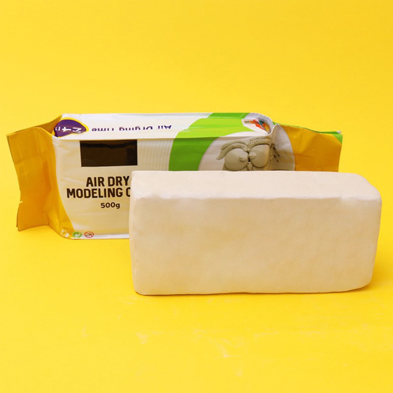 Yongcuo Air Dry Modeling Clay 500g Pack Natural White, Non-Toxic, Soft ...