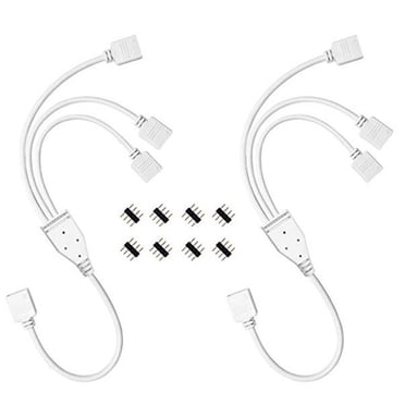 ABI 10mm 4-pin Solderless Clip-on Coupler Connector for 5050 RGB LED ...