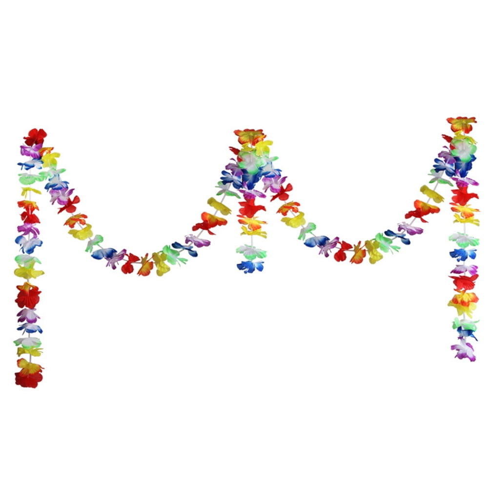 Yongwei 30M Hawaiian Flower Lei Garland for Luau Decoration - Walmart.com