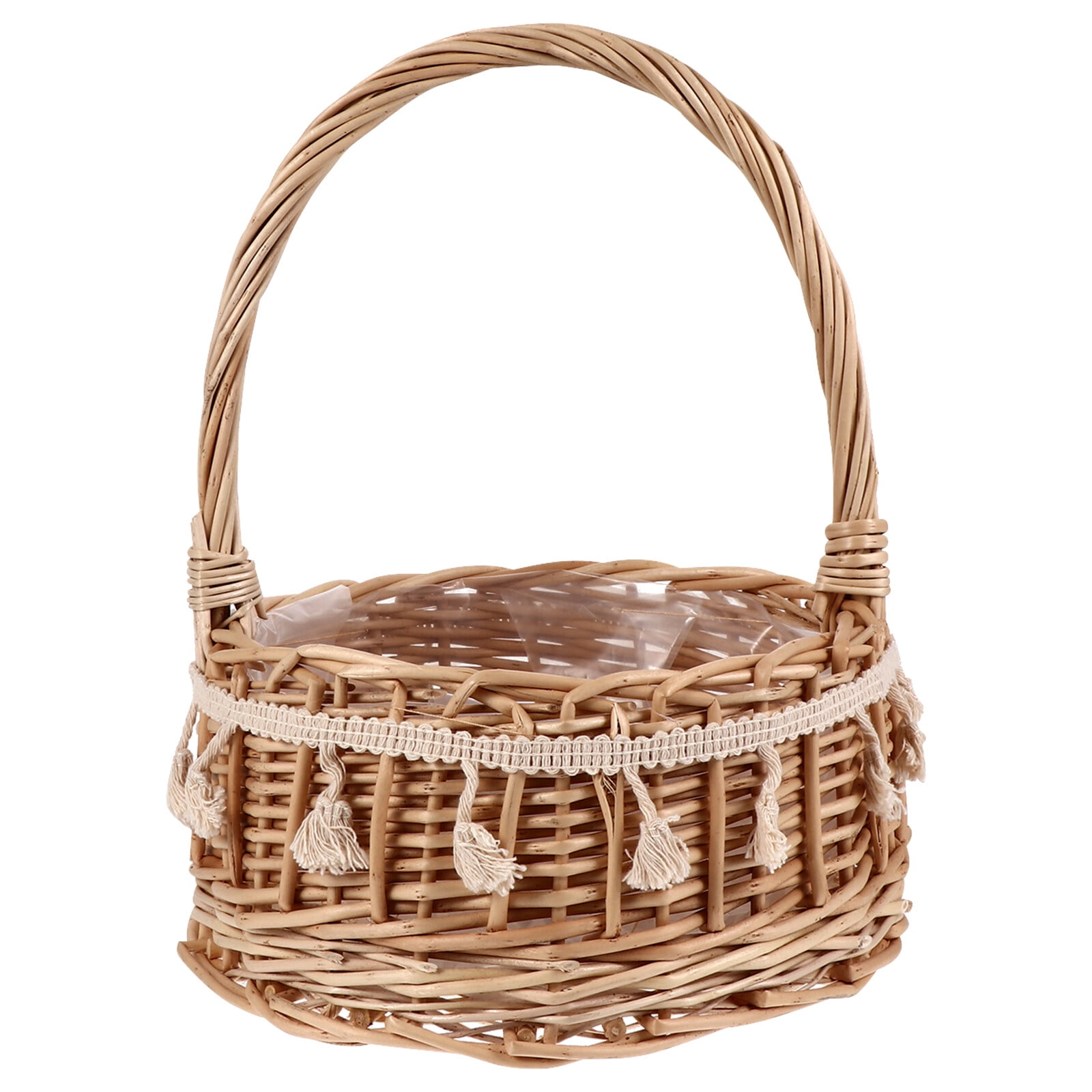 Yongwei 6pcs Wicker Flower Basket with Handle for Picnic and Home ...