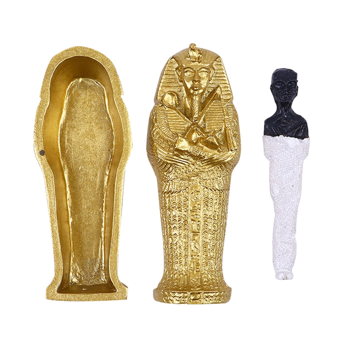Yongwei Egyptian Pharaoh Coffin with Mummy Figurine Gothic Box ...