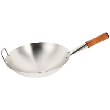 DELARLO Whole Body Tri-Ply Stainless Steel Wok Pan 12inch,Deep Kitchen ...