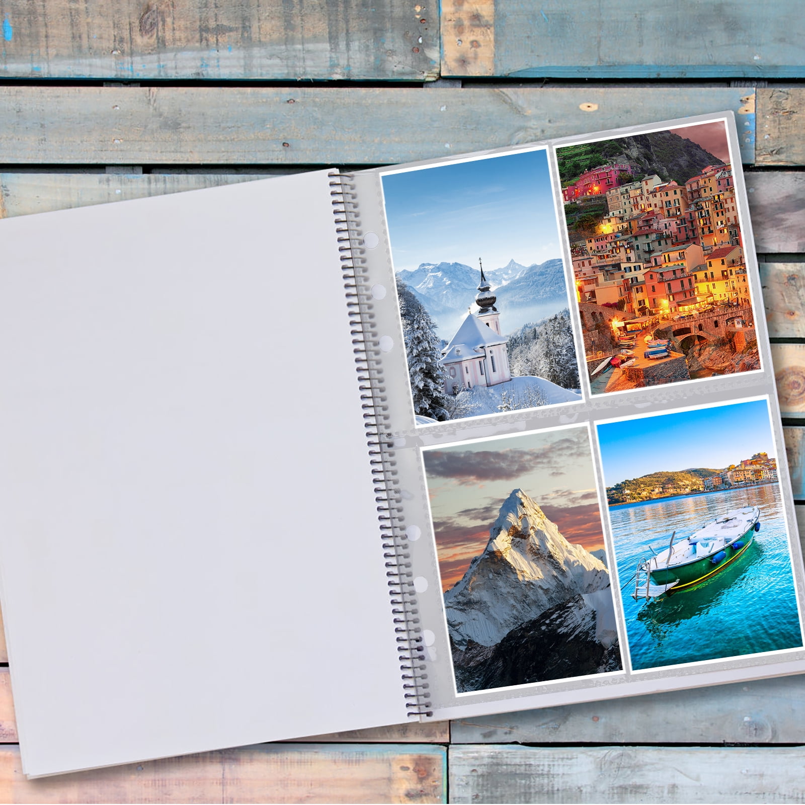 Yongwei Postcard Album Photo Sleeves A5 Refill Pages Clear Plastic ...