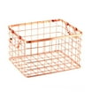 CC Christmas Decor 12.25" Red Rectangular Metallic Wire Storage Basket ...