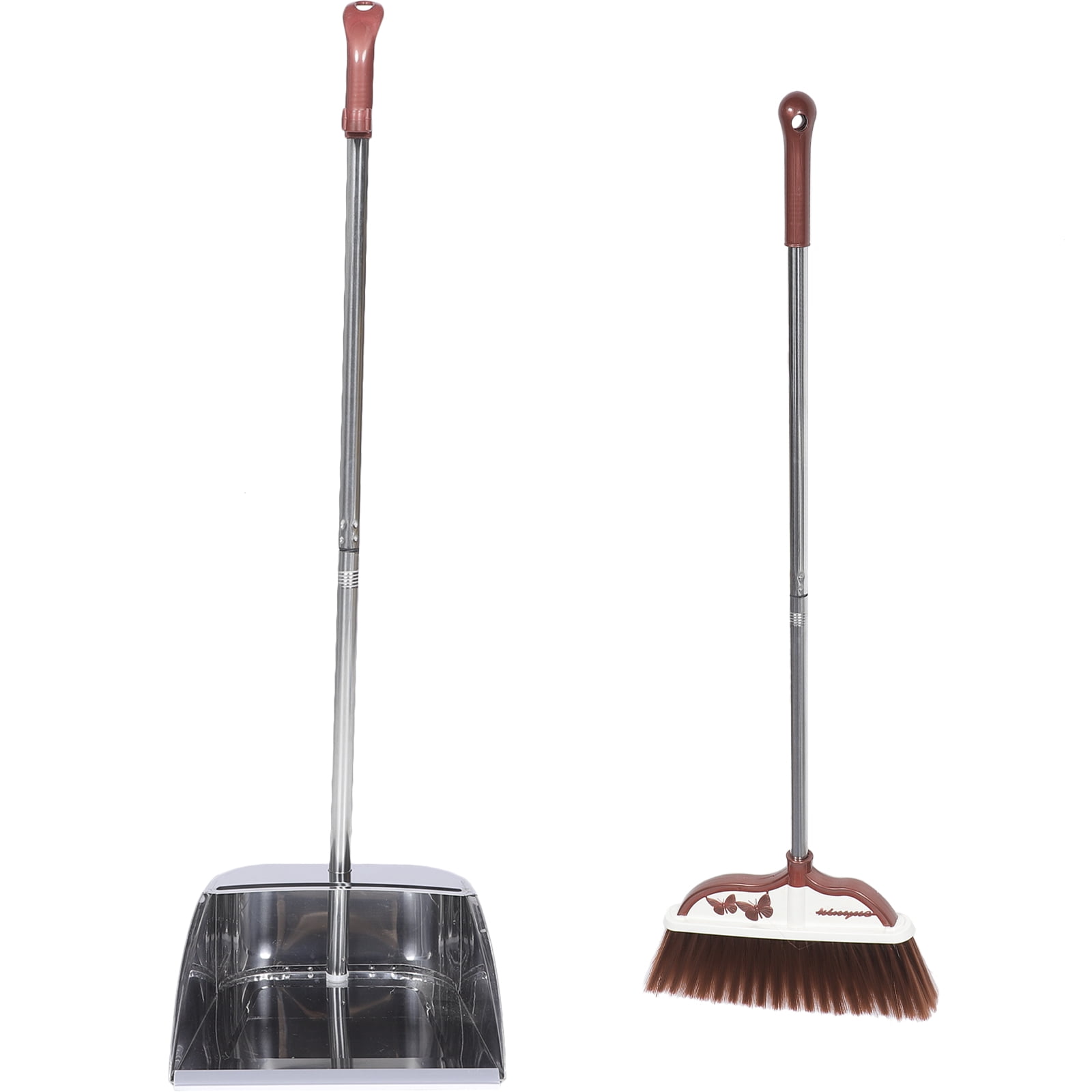 Yongwei Stainless Steel Stand-Up Dustpan and Broom Set for Home and ...