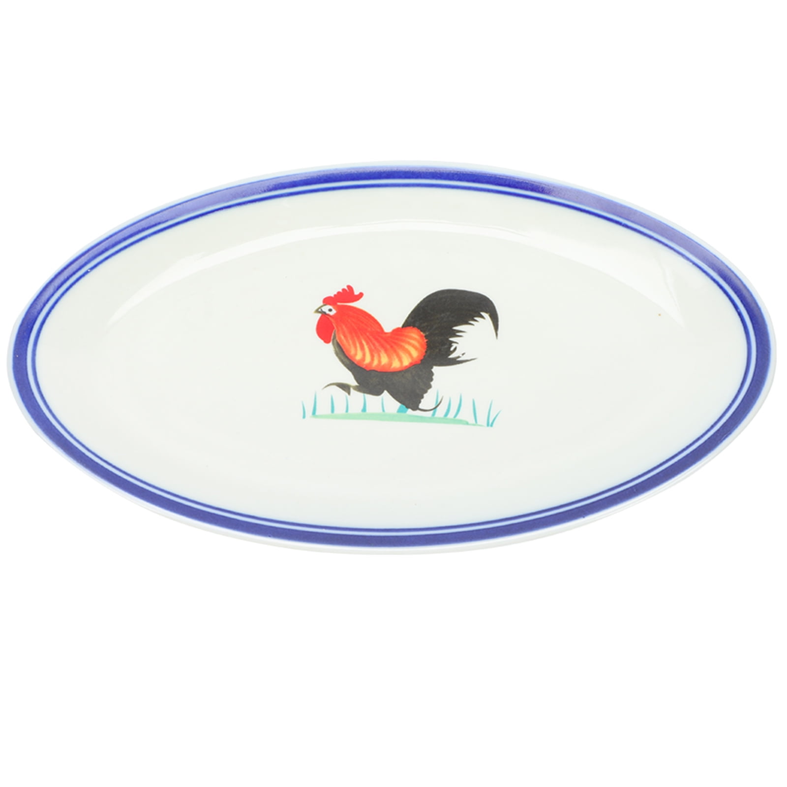 Yongwei White Enamel Dinnerware Set with Serving Trays & Broiler Pan ...