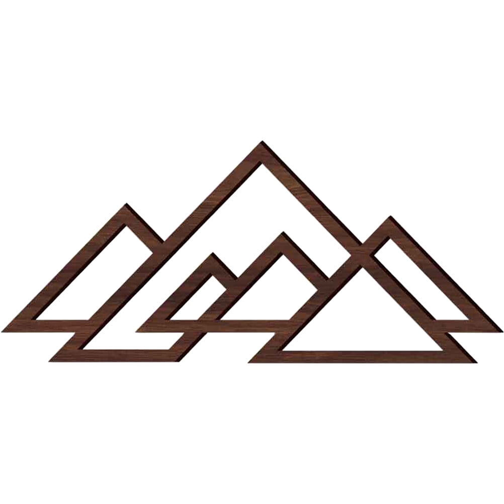Yongwei Wood Geometric Mountain Wall Art for Home and Office Decor ...