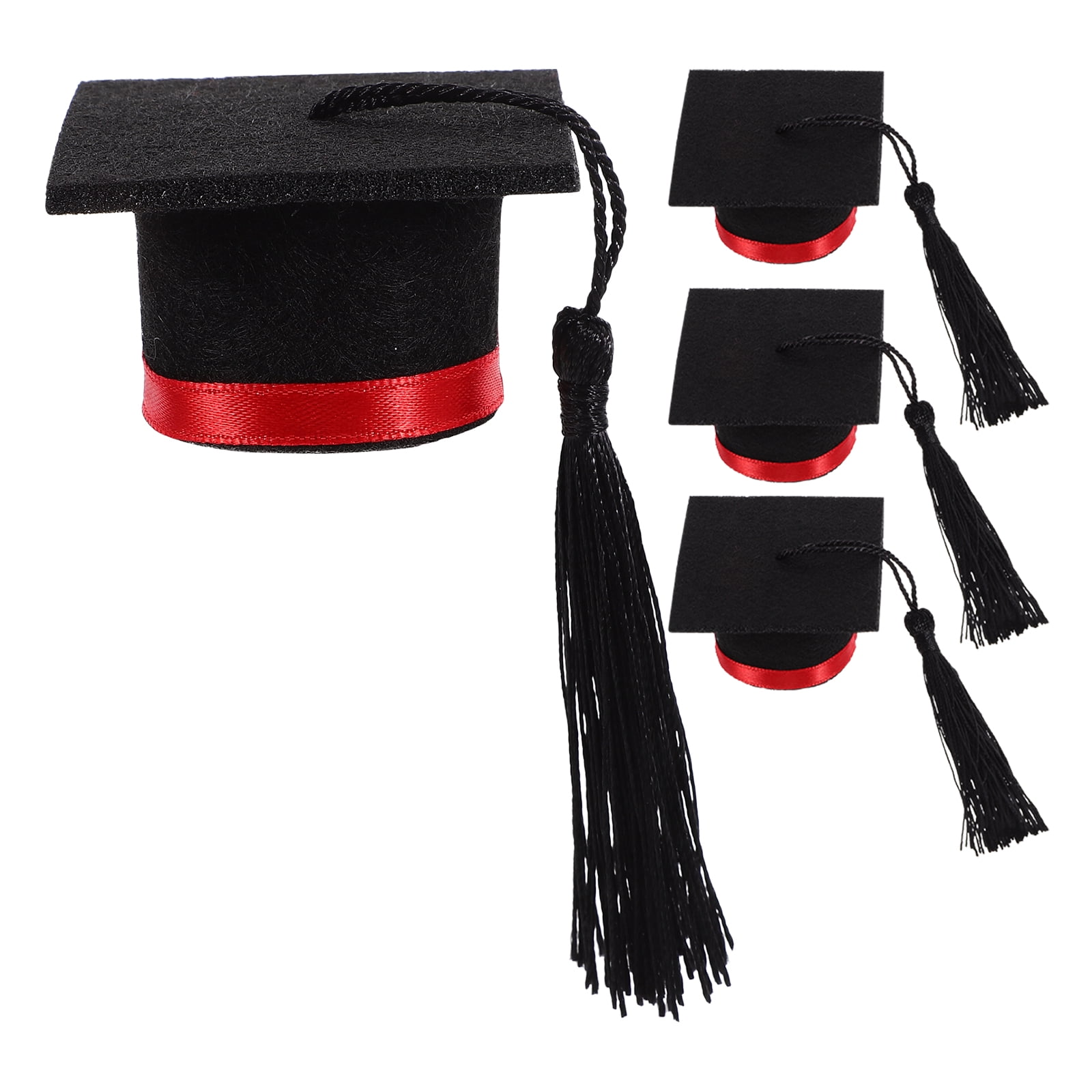 Yongwei mini graduation cap 4pcs Tassel Grad Hat Wine Bottle Cap ...