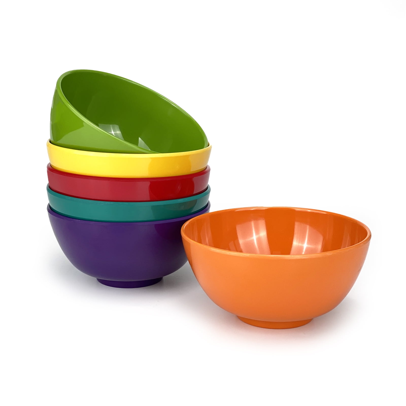 Yongzhenlite Set of 6 100% Melamine 28oz Salad Bowls Set,6 inch Round ...