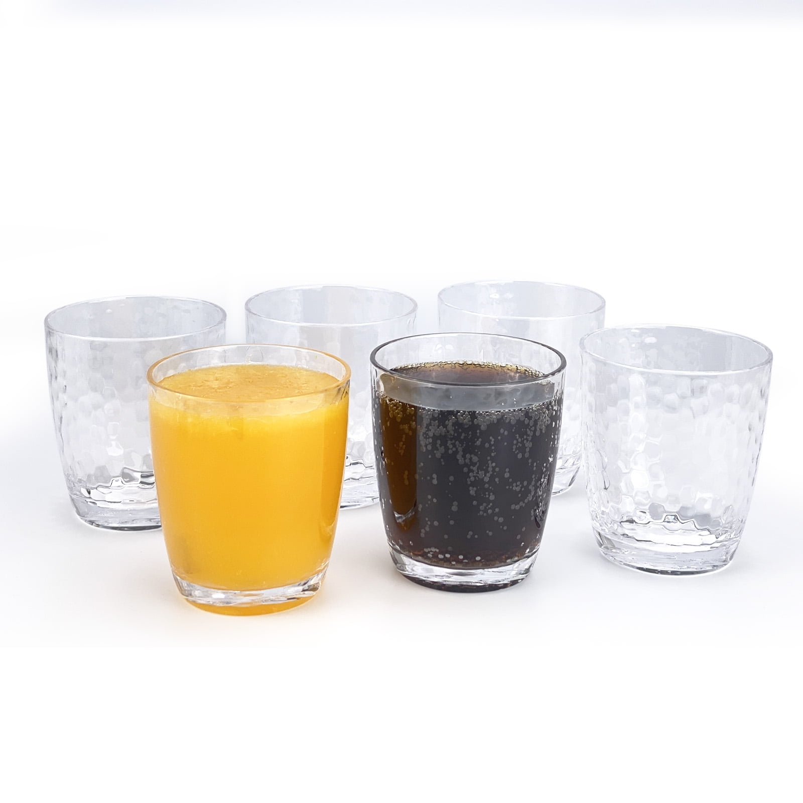 Yongzhenlite Set of 6 Acrylic Glasses,15 Ounce Plastic Tumbler Juice ...
