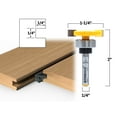 Yonico 1/4" Top Bearing Slot Cutter Router Bit for Wood Deck Board ...