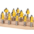 Yonico 10 Bit Architectural Molding Router Bit Set - 1/2" Shank - 16101 ...