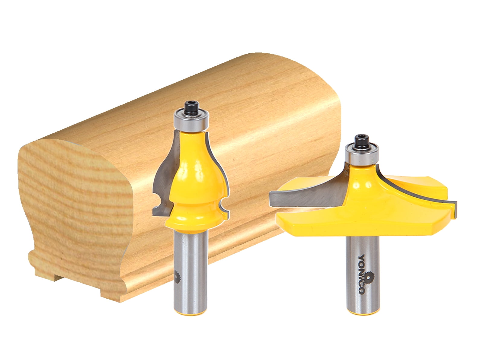 Yonico 2 Bit Handrail Router Bit Set - Standard/Bead 18222 - Walmart.com