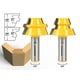 Yonico 22.5 Degree Lock Miter Glue Joint Router Bit Set - 1/2" Shank ...