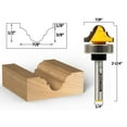 Yonico 3/16" Radius Double Roman Ogee Groove Router Bit - 1/4" Shank ...