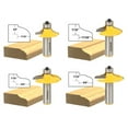 Yonico 4 Bit Drawer Front & Cabinet Door Front Router Bit Set-1/2 ...