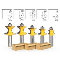 Freud Carbide Round Over and Beading Router Bit Set 5 pc. - Walmart.com