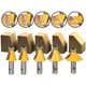 Yonico 5 Bit Chamfer Router Bit Set 11.25° 15° 22.5° 30° 45° - 1/2 ...