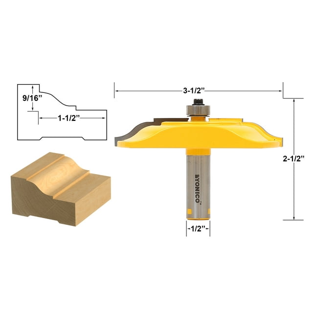 Yonico Brick Mold & Exterior Casing Router Bit - 1/2" Shank - 12139 ...