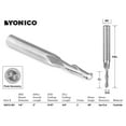 Yonico CNC Router Bit Ball Nose Solid Carbide 3/16" X 3/4" X 1/4" X 2 ...