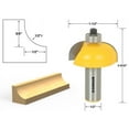 Yonico Cove Edging and Moulding Router Bit - 1/2" Radius - 1/2" Shank ...