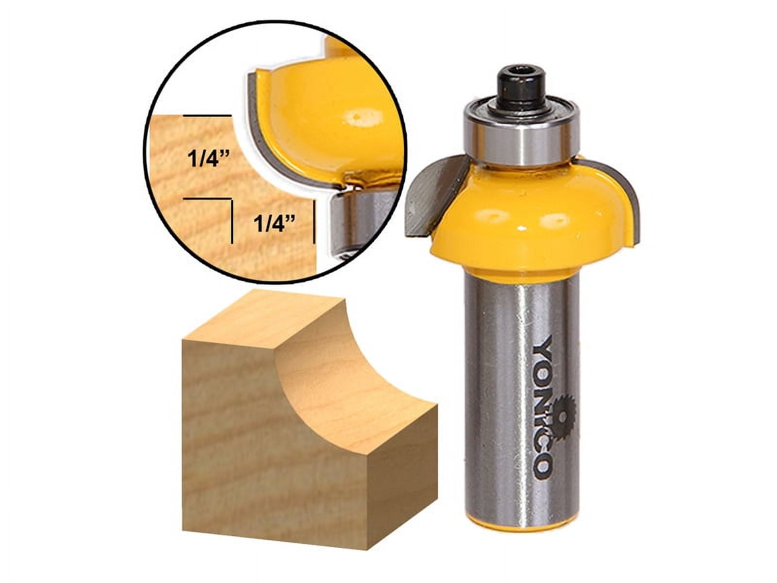 Yonico Cove Edging and Moulding Router Bit - 1/4" Radius - 1/2" Shank ...