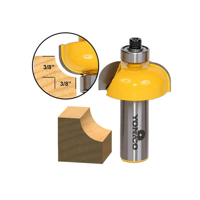 Yonico Cove Edging and Moulding Router Bit - 3/8" Radius - 1/2" Shank ...