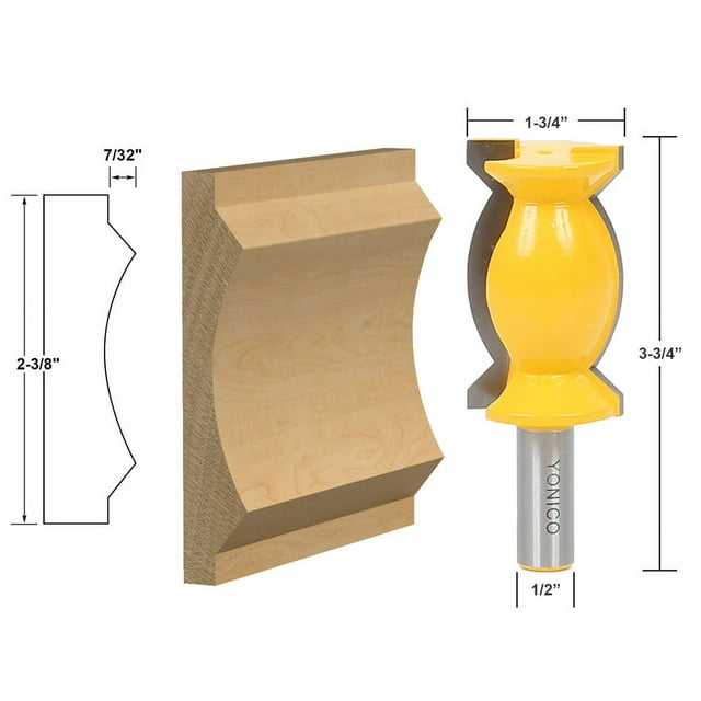 Yonico Crown Moulding Router Bit - 16152 - Walmart.com