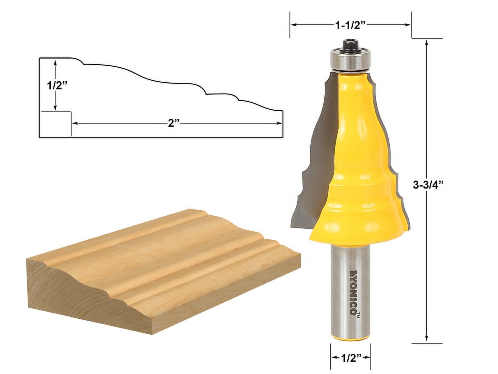 Yonico Door & Window Casing Router Bit - 1/2" Shank - 16124 - Walmart.com