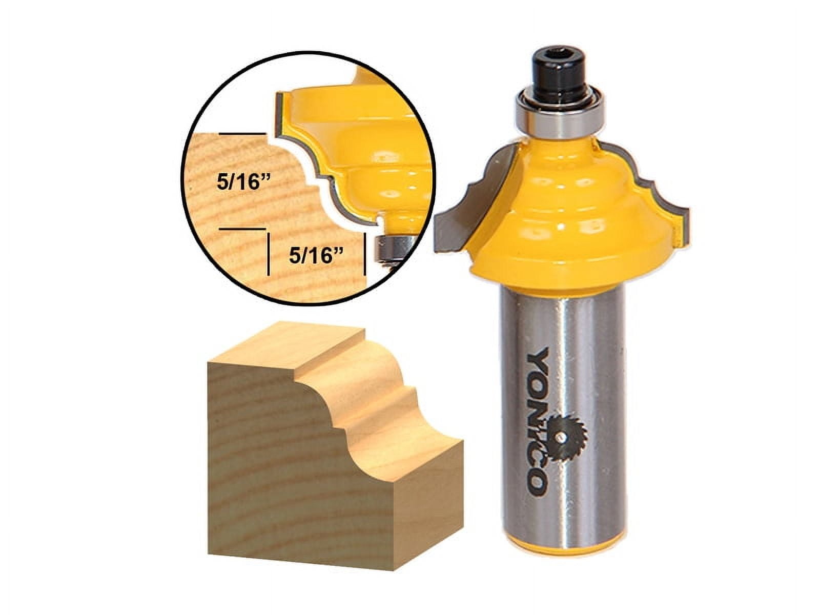 Yonico Double Roman Ogee Edging Router Bit - Small - 1/2" Shank 13122 ...
