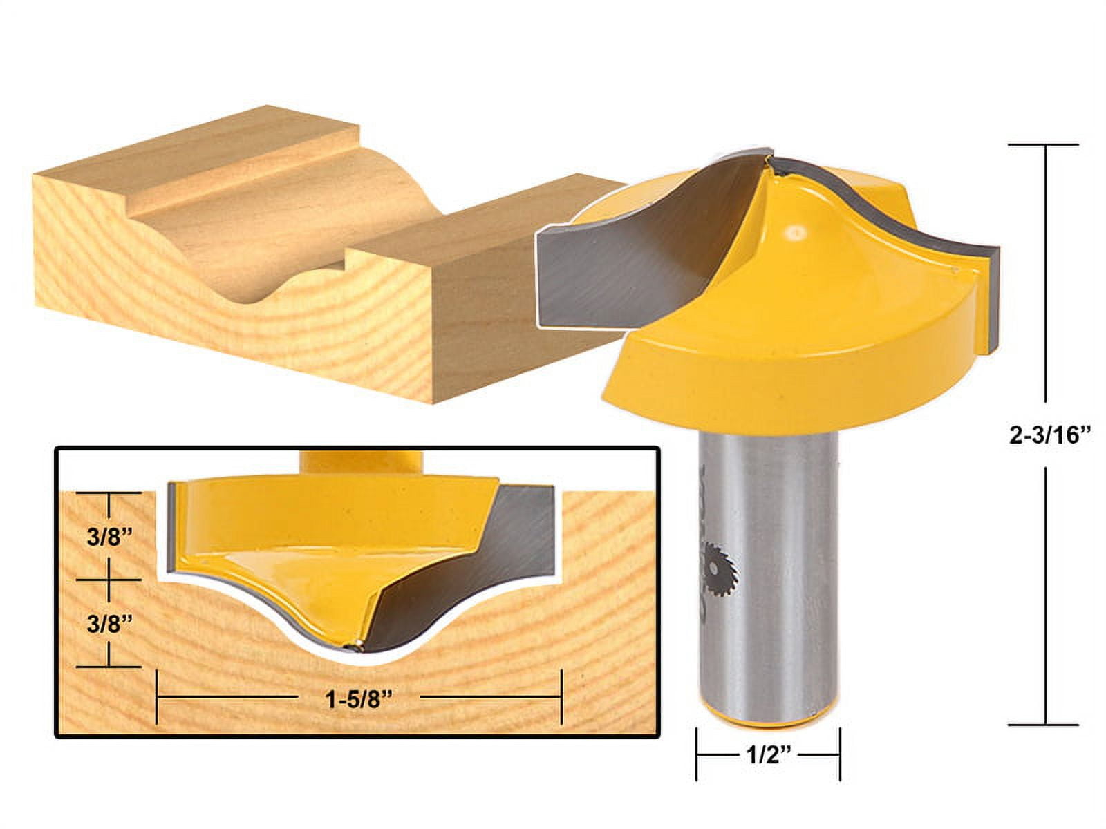 Yonico Large Ogee Groove Router Bit - CNC & Plunge - 1/2" Shank 14984 ...