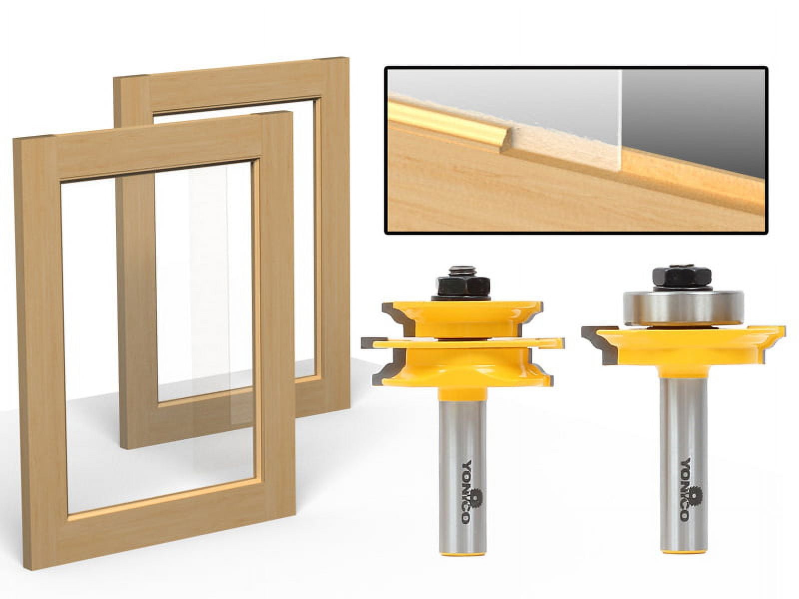 Free Shipping! Yonico Ogee 2 Bit Glass Door Rail and Stile Router Bit ...