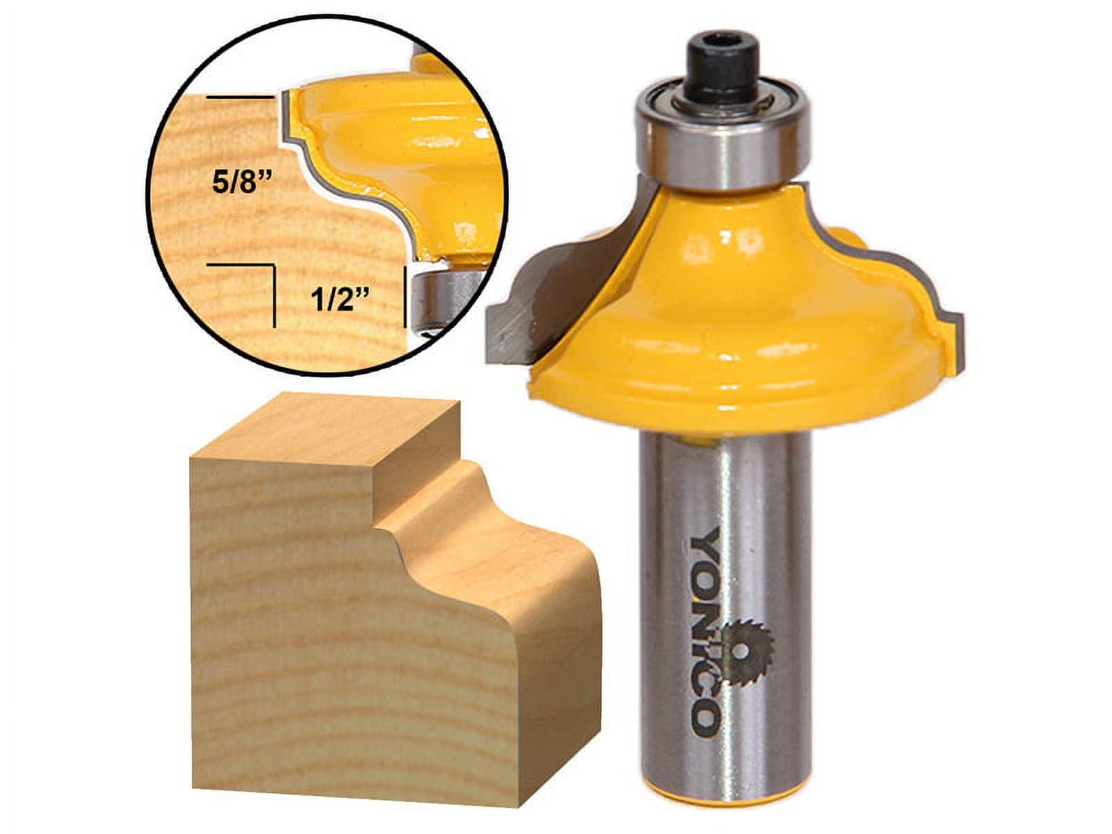 Yonico Ogee Flute Edging and Moulding Router Bit - Large - 1/2" Shank ...