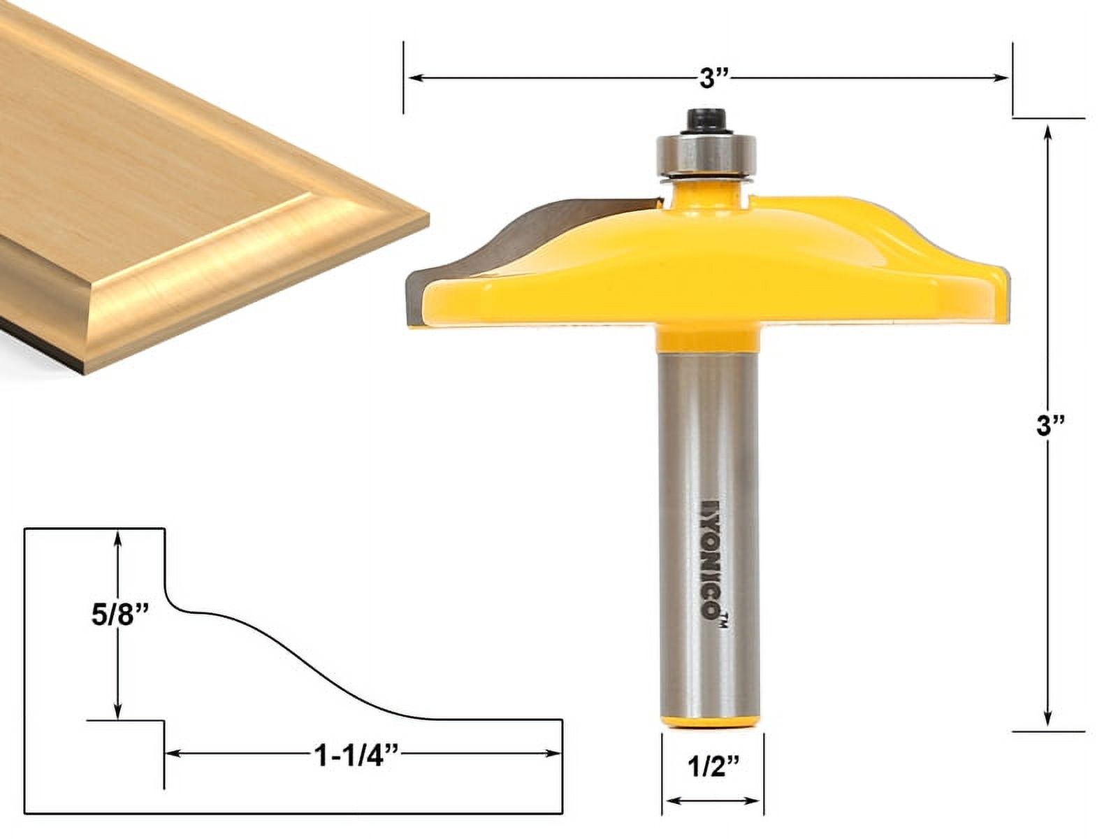2" Diameter Ogee Raised Panel Router Bit - 1/4" Shank - Yonico 12137q ...