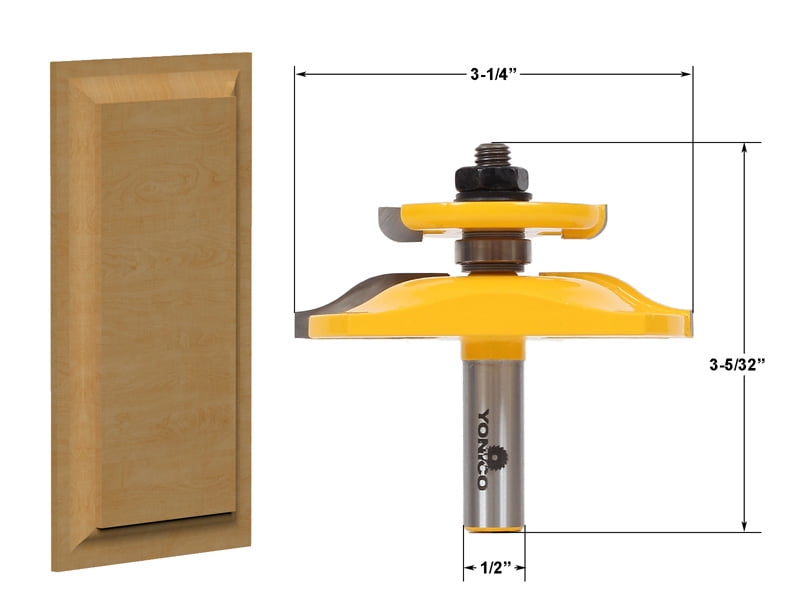Yonico Raised Panel Router Bit with Back cutter - Ogee - 12143 ...
