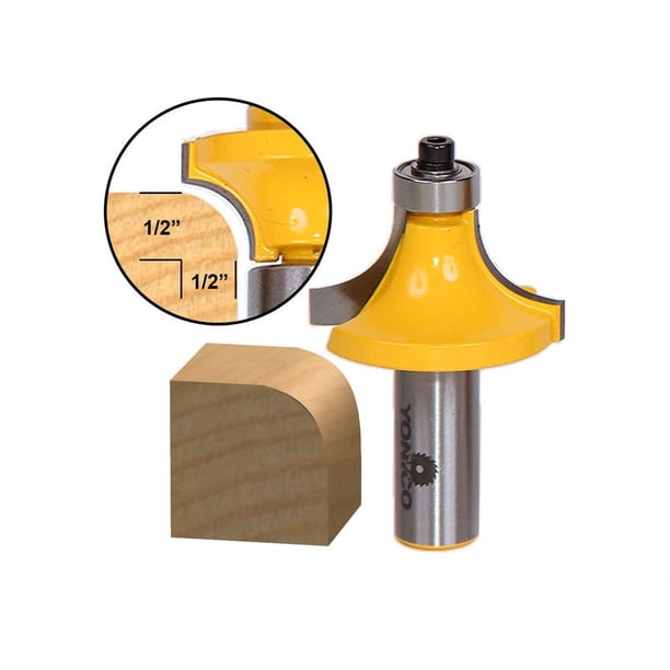 Yonico Round Over Edging Router Bit - 1/2" Radius - 1/2" Shank 13166 ...