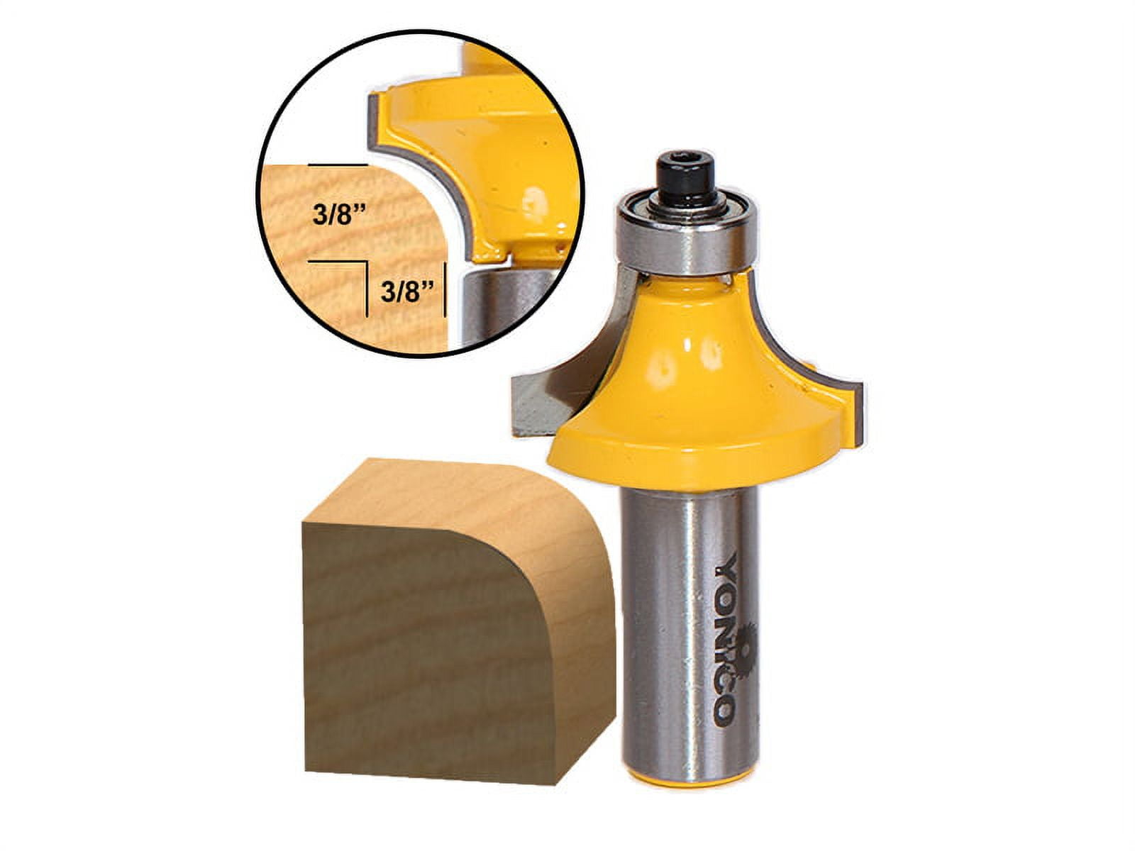 Yonico Round Over Edging Router Bit - 3/8" Radius - 1/2" Shank 13164 ...