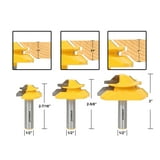 Yonico Woodworking 45 Degree Lock Miter Router Bits Set - 15334 for ...