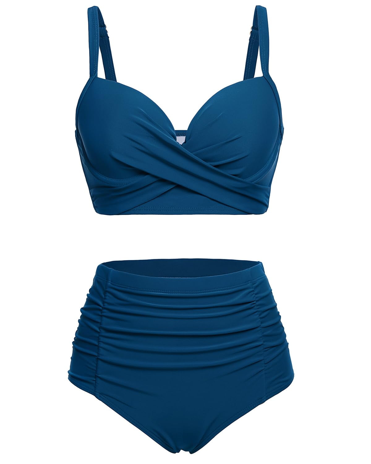 Yonique Women Underwire Bikini Set High Waisted Tummy Control Swimsuit ...