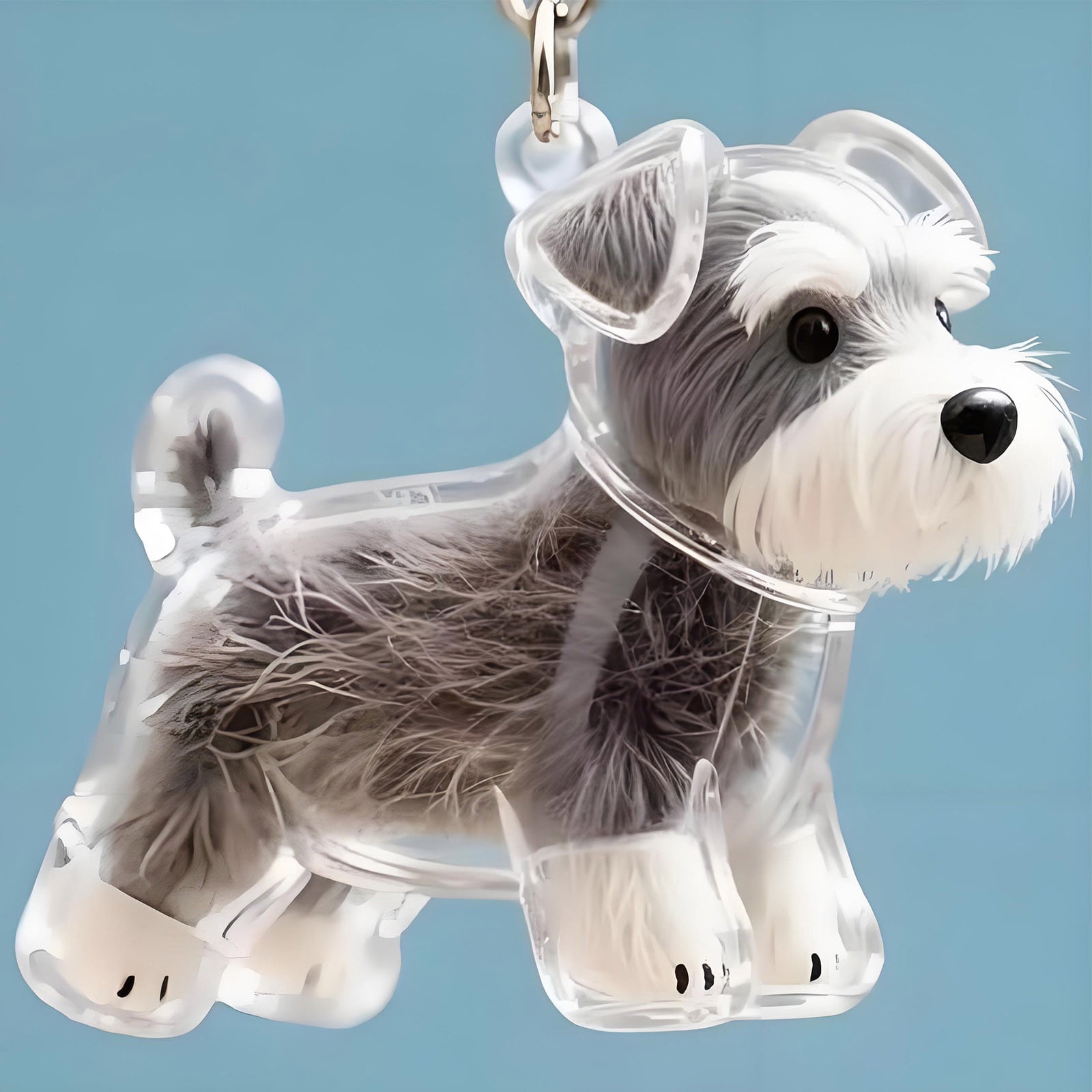 Yonrjhukm Adorable Dog-Shaped Keychain with Pet Hair Compartment ...